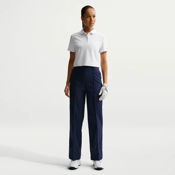 Nike Victory Dri-fit Short-sleeve Cropped Golf Polo - White