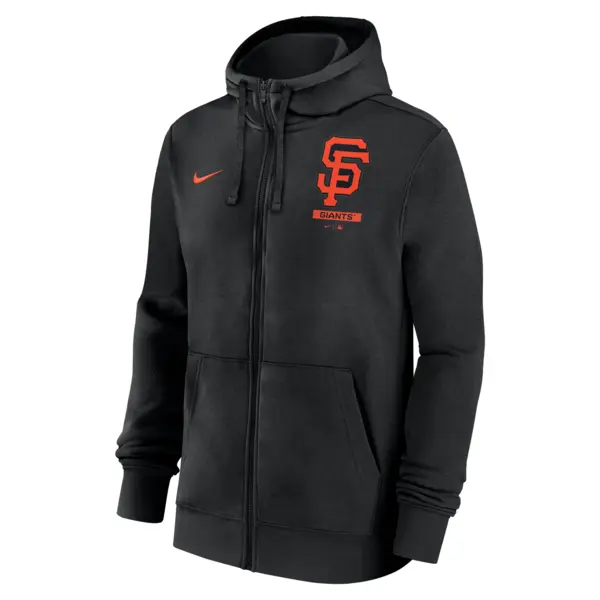 Nike San Francisco Giants Lockup Mlb Full-zip Hoodie - Black