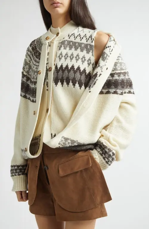 Monse Fold-up Fair Isle Wool-blend Cardigan