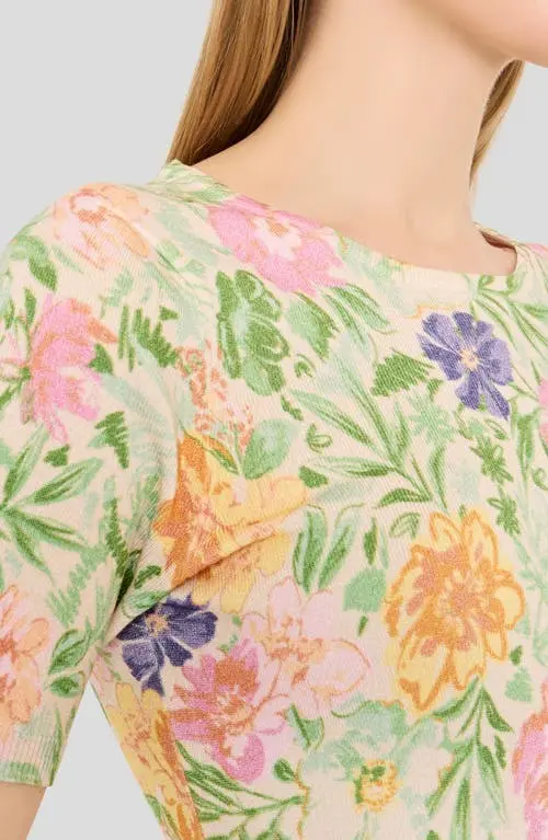 TAHARI ASL Floral Printed Sweater