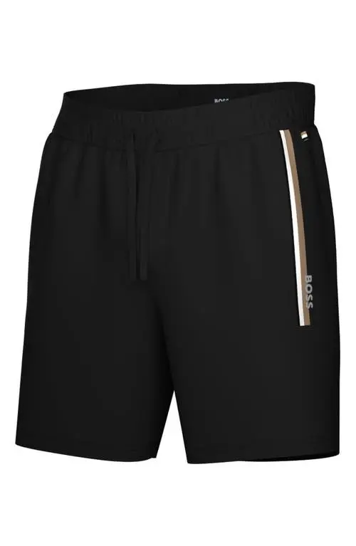 BOSS Cotton Pajama Shorts - Black