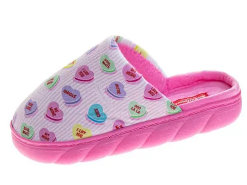 SWEETHEARTS Ladies' Heart Slippers - Pink Multi