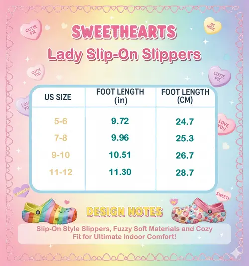 SWEETHEARTS Ladies' Heart Slippers