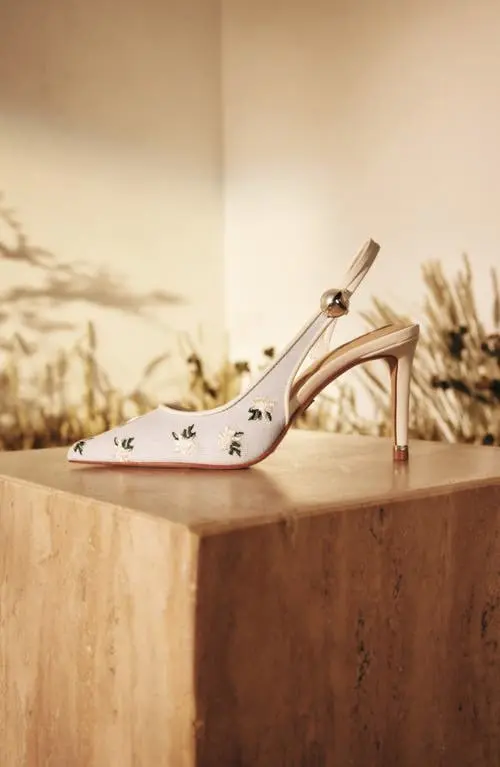 Ted Baker London Sadie Floral Embroidered Slingback Pumps