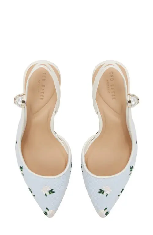 Ted Baker London Sadie Floral Embroidered Slingback Pumps