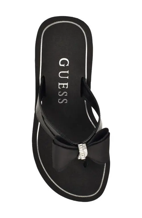 Guess Stazie Platform Wedge Sandal - Black