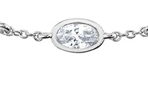 CRISLU Princess & Oval Crystal Station Bracelet