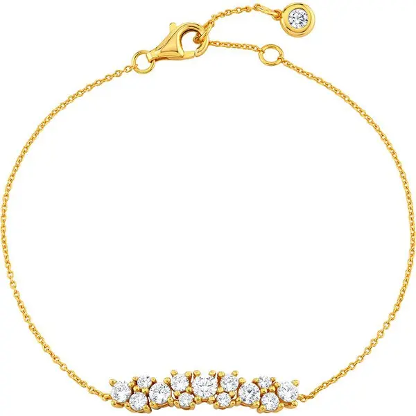 CRISLU Brilliant Pavé Crystal Bracelet - 18kt Yellow Gold/clear Stone
