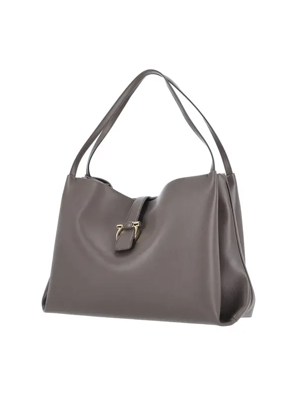 FERRAGAMO Gancini Large Tote Bag - Gray