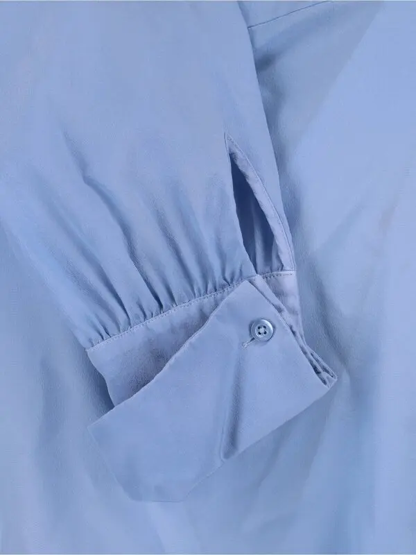 MAISON MARGIELA Silk Four Stitches Shirt - Light Blue