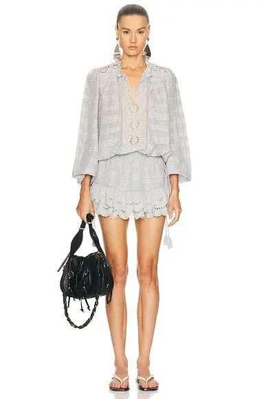 Isabel Marant Étoile Preya Mini Dress - Light Blue
