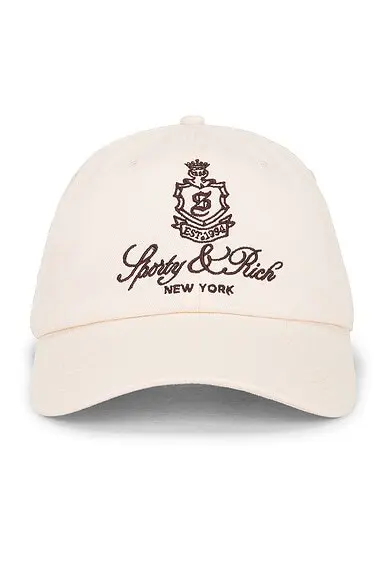 SPORTY & RICH Vendome Cap - Ecru