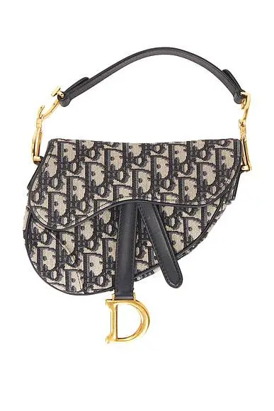 Dior Trotter Oblique Saddle Bag - Blue