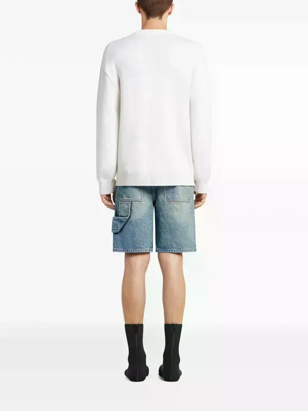 COURREGES Hammer Embroidered-logo Shorts - Blue