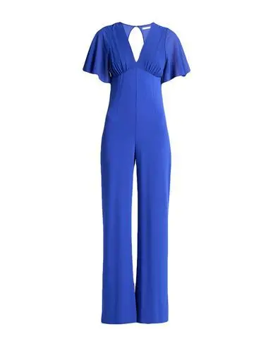 Patrizia Pepe Crepe And Chiffon Jumpsuit - Blue