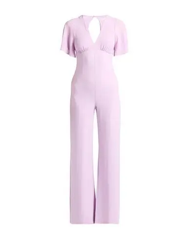 Patrizia Pepe Crepe And Chiffon Jumpsuit - Purple