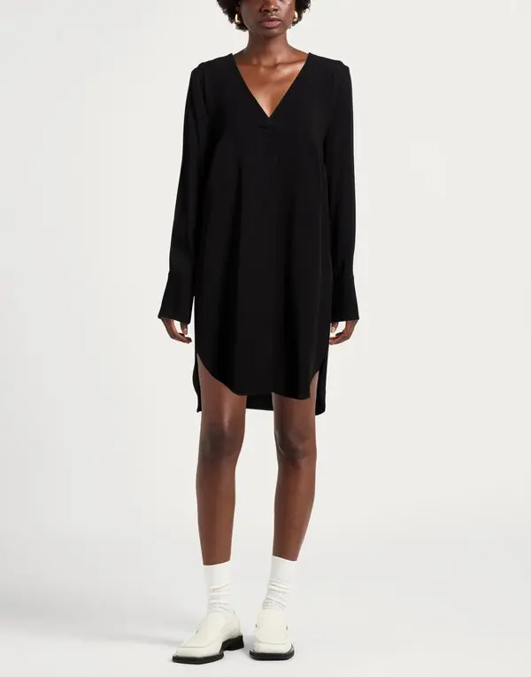 DONDUP Mini Dress In Cady - Black