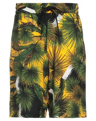 Iceberg Viscose Shorts With Tropical Print - Marigold