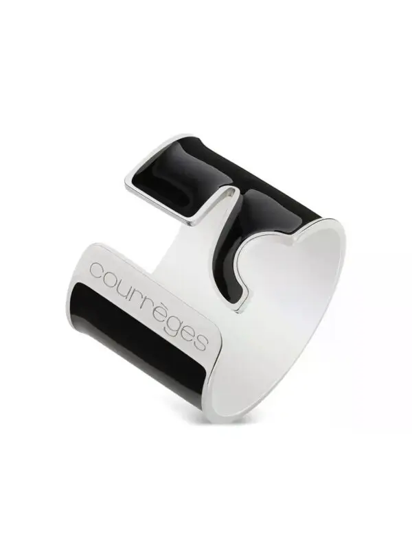 COURREGES Logo-enamel Ring Set