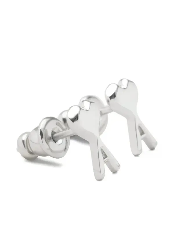 AMI Paris De Coeur Stud Earrings - Silver