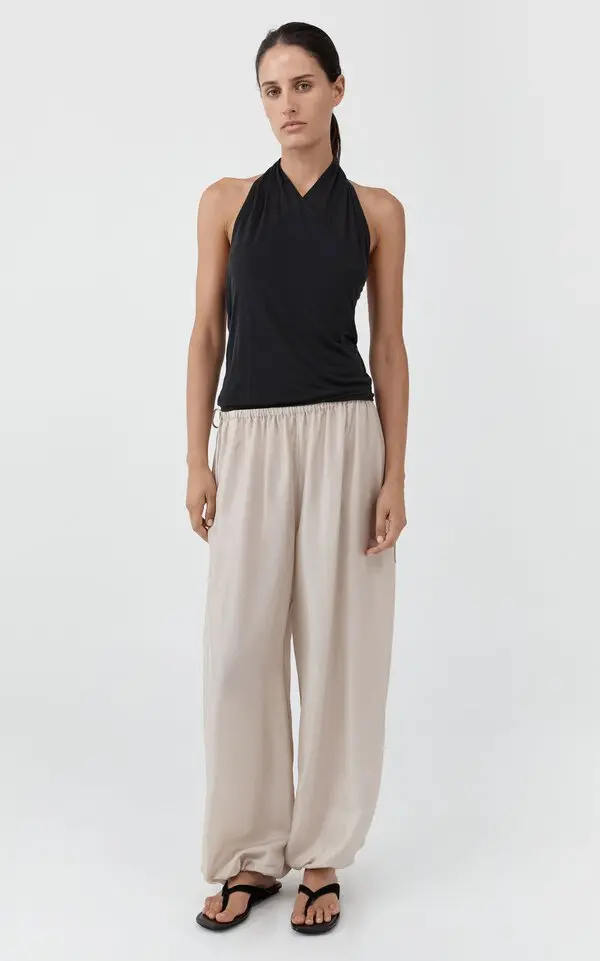 ST. AGNI Silk Balloon Leg Pants