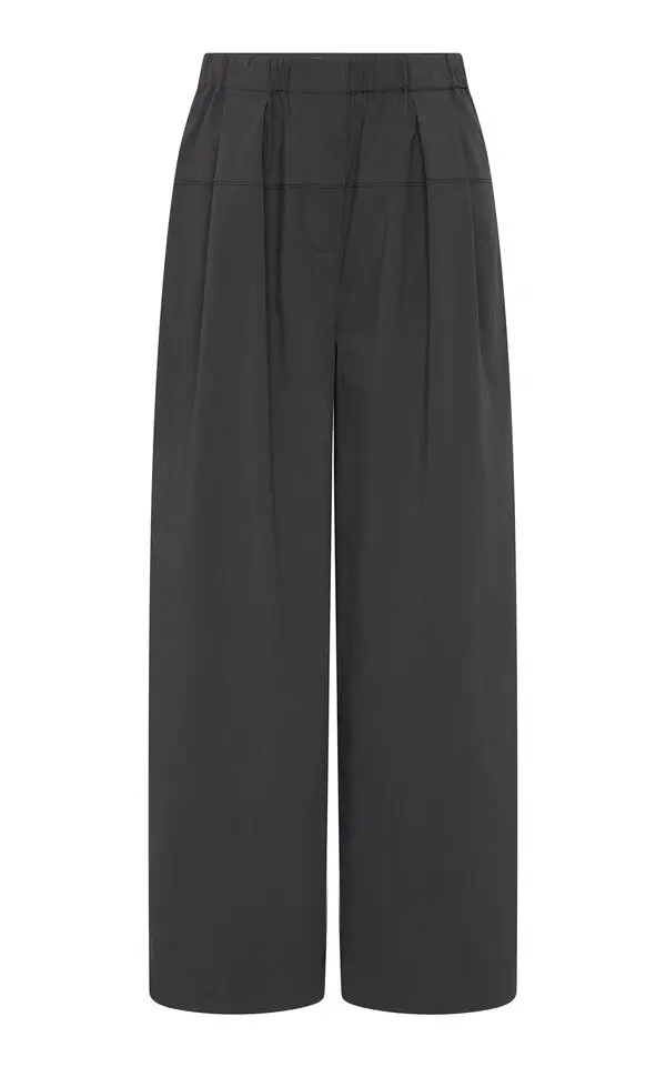 ST. AGNI Relaxed Pleat Tapered Trousers - Grey