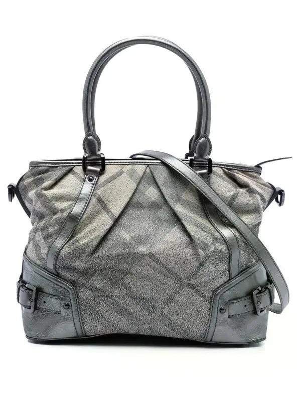 Burberry Glitter Smoke Check Satchel