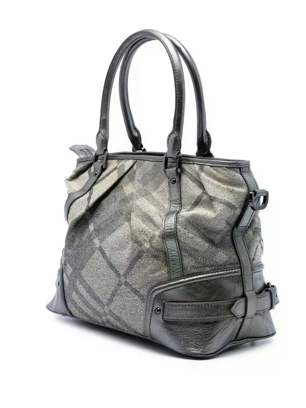 Burberry Glitter Smoke Check Satchel