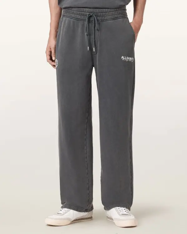 ALLSAINTS Emblem Straight Leg Sweatpants - Washed Black
