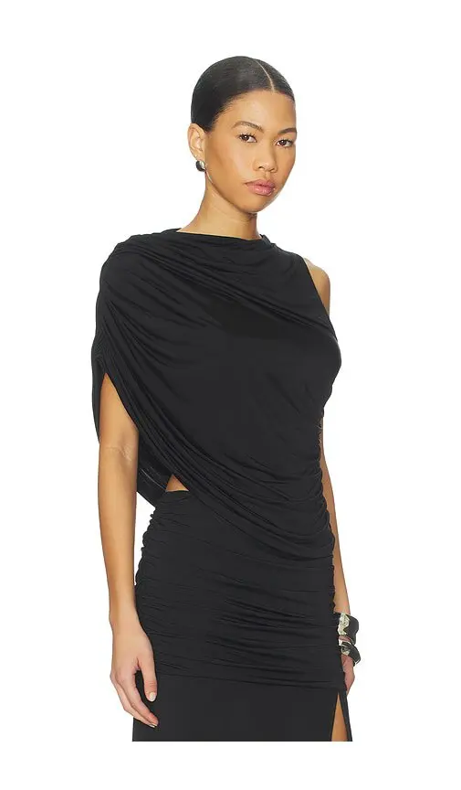 Amanda Uprichard Leo Top - Black