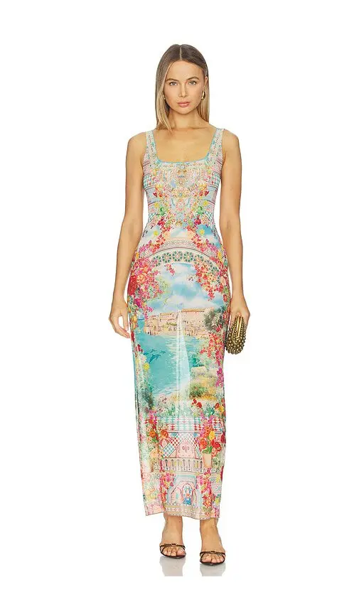 Camilla Square Neck Maxi Dress - Meet Me In Mallorca Meetmall