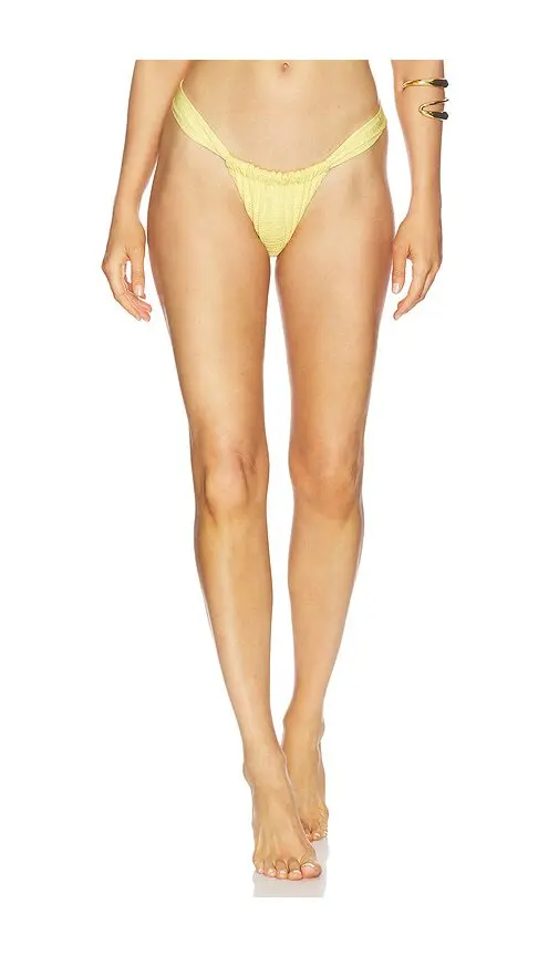LA PORTE Chloe Bikini Bottom In Lemon - Sundress