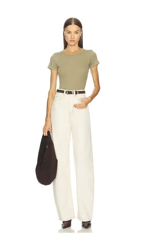 GRLFRND Baby Tee - Light Olive