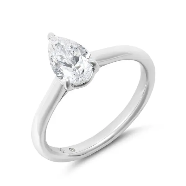 BELLA PONTE Whisper Pear Diamond Engagement Ring - Wg