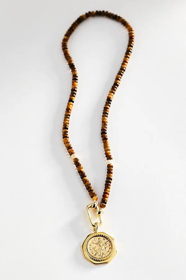 BY ALONA Indra Karma Coin Necklace - Brown