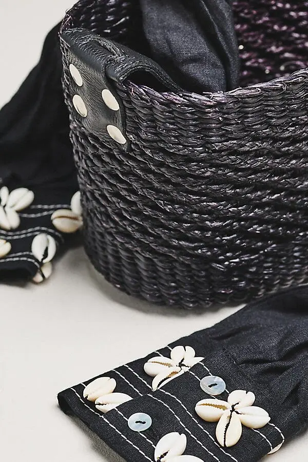 SENSI STUDIO Upcycled Sleeve Handle Bucket Bag