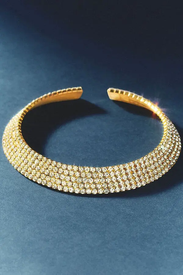 Shashi Tennis Choker Necklace - Gold