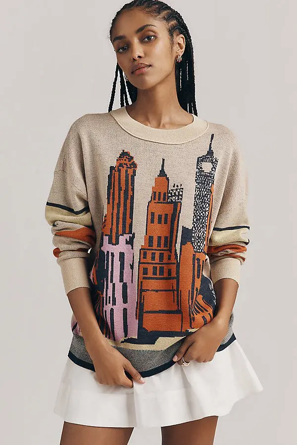 Maeve City Life Skyline Pullover