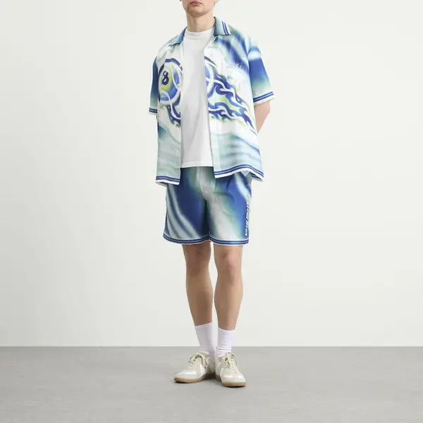 Casablanca Flaming Tennis Ball Silk Shorts