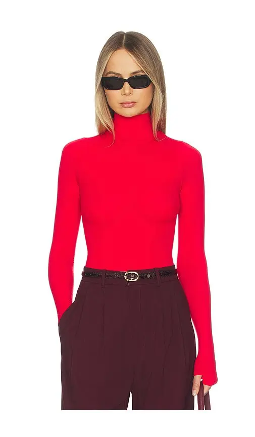 Commando Ballet Body Turtleneck Bodysuit - Red