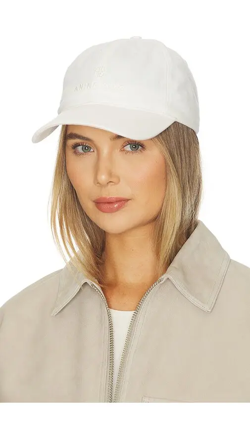 ANINE BING Jeremy Baseball Cap - Ivory