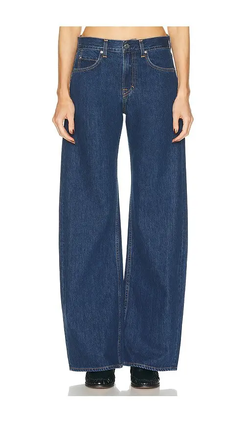 GRLFRND Rory Short Rise Baggy Denim Jeans