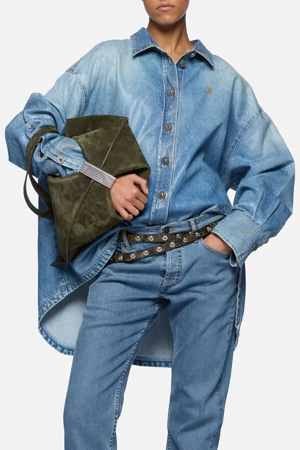 Attico Denim Shirt - Sky Blue