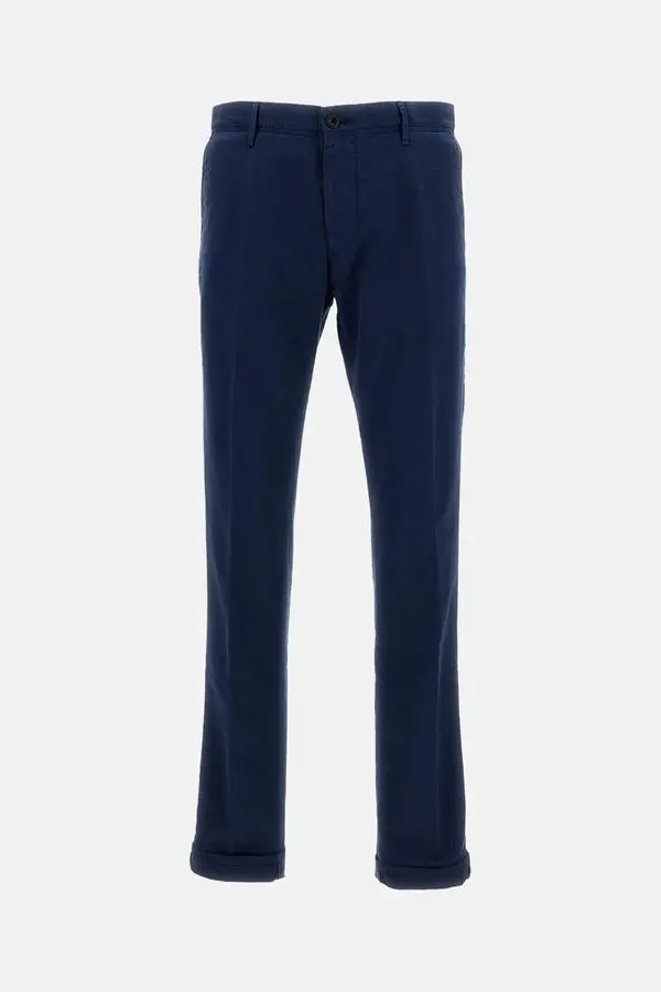 Incotex Slim-fit Cotton Trousers - Blue