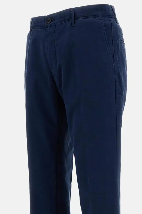 Incotex Slim-fit Cotton Trousers - Blue
