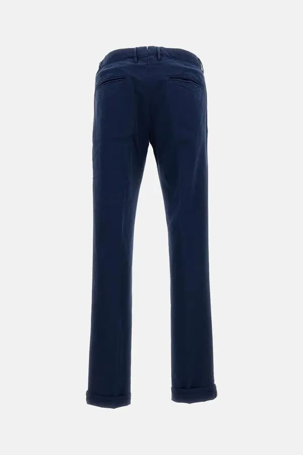 Incotex Slim-fit Cotton Trousers - Blue