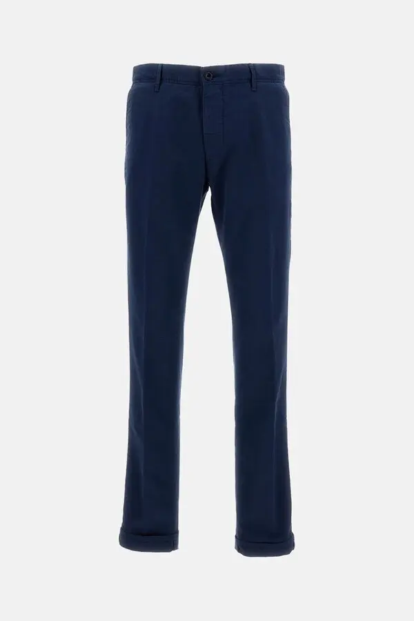 Incotex Slim-fit Cotton Trousers - Blue
