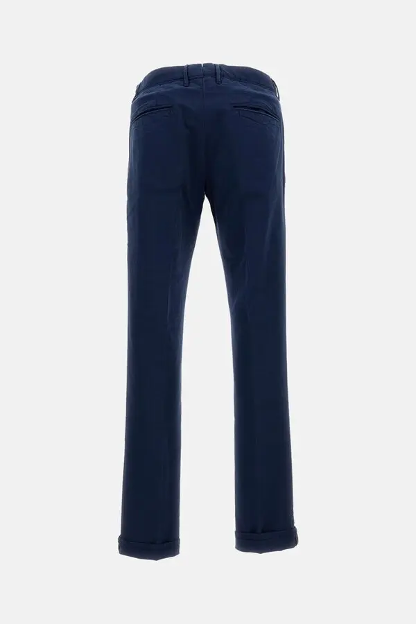 Incotex Slim-fit Cotton Trousers - Blue