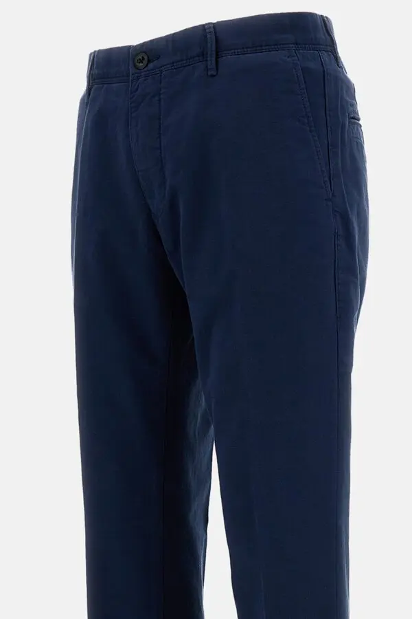 Incotex Slim-fit Cotton Trousers - Blue