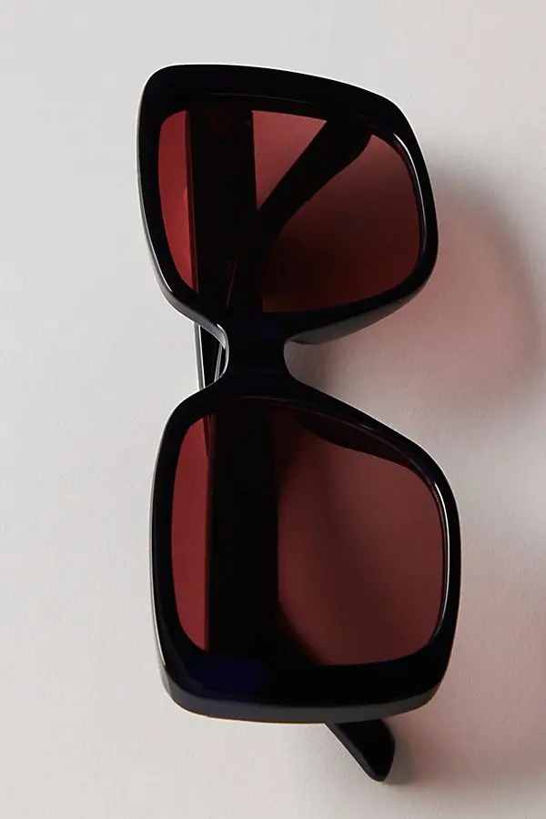 Free People Simone Oversized Square Sunglasses - Navy
